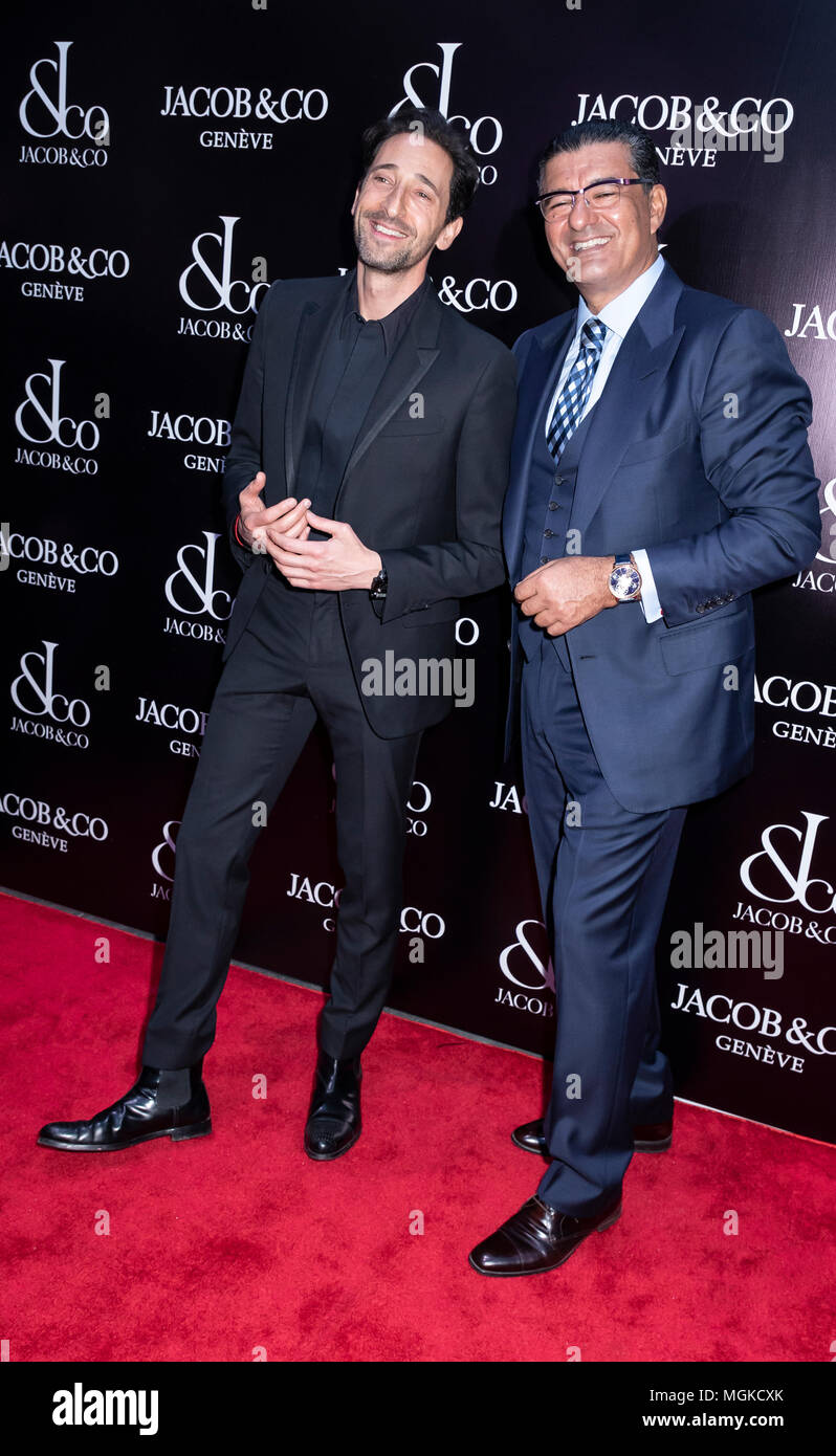 New York, NY, USA - April 26, 2018: Adrien Brody and Jacob Arabo attend ...