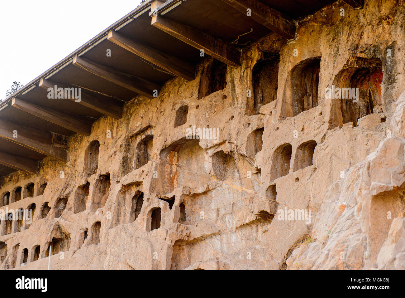 Caves at the Longmen Grottoes ( Dragon's Gate Grottoes) or Longmen ...