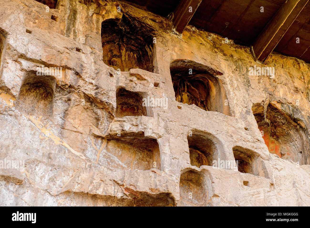 Caves at the Longmen Grottoes ( Dragon's Gate Grottoes) or Longmen ...