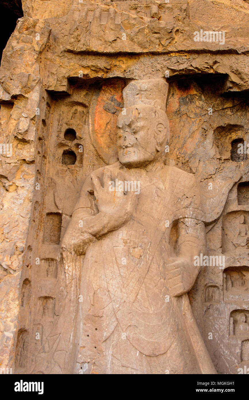 Longmen Grottoes ( Dragon's Gate Grottoes) or Longmen Caves.UNESCO ...