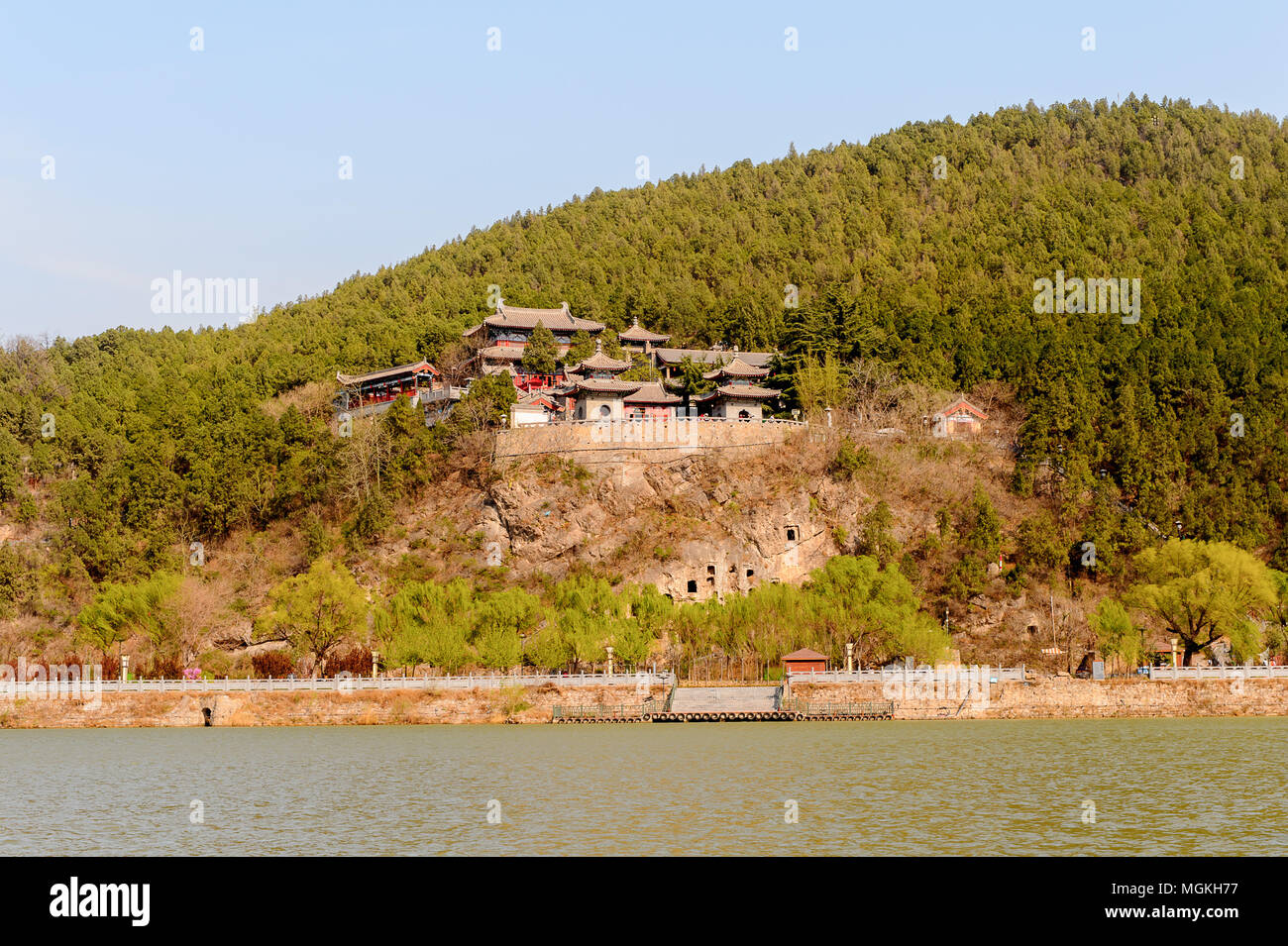 Longmen Grottoes ( Dragon's Gate Grottoes) or Longmen Caves.UNESCO ...