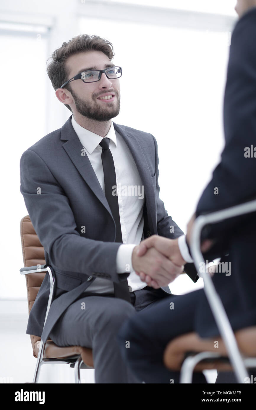 successful meetings of businessmen in the office Stock Photo - Alamy