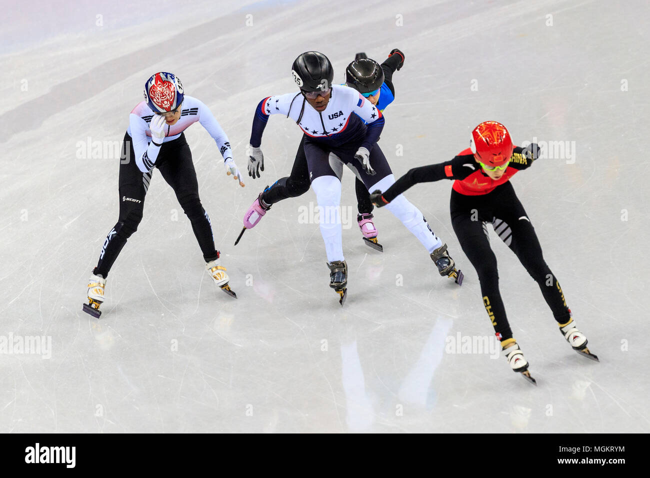 Fan Kexin (CHN) #5, Maame Biney (USA) #1356 competing in the Women's ...