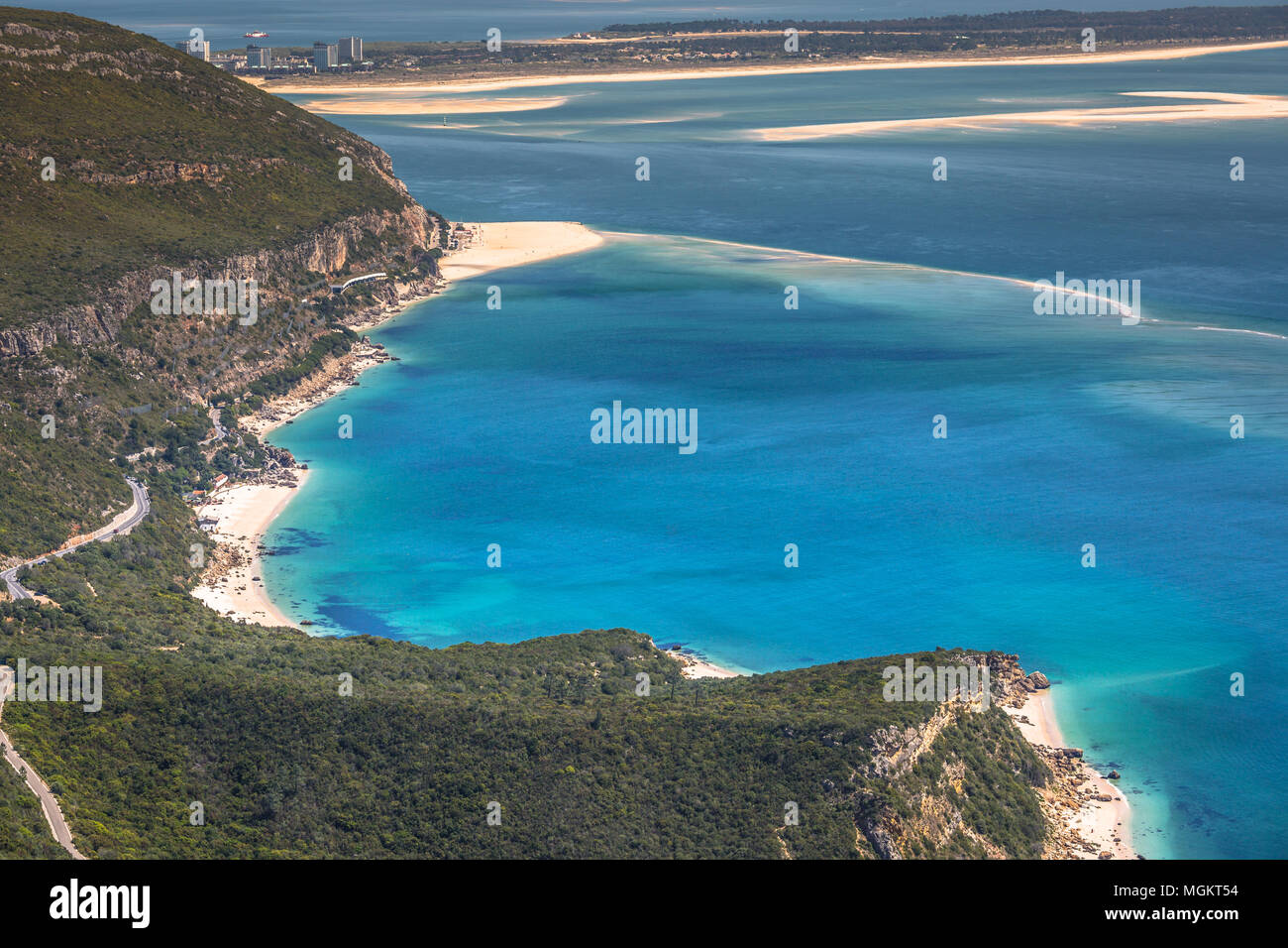 Beautiful landscape view of the National Park Arrabida in Setubal ...
