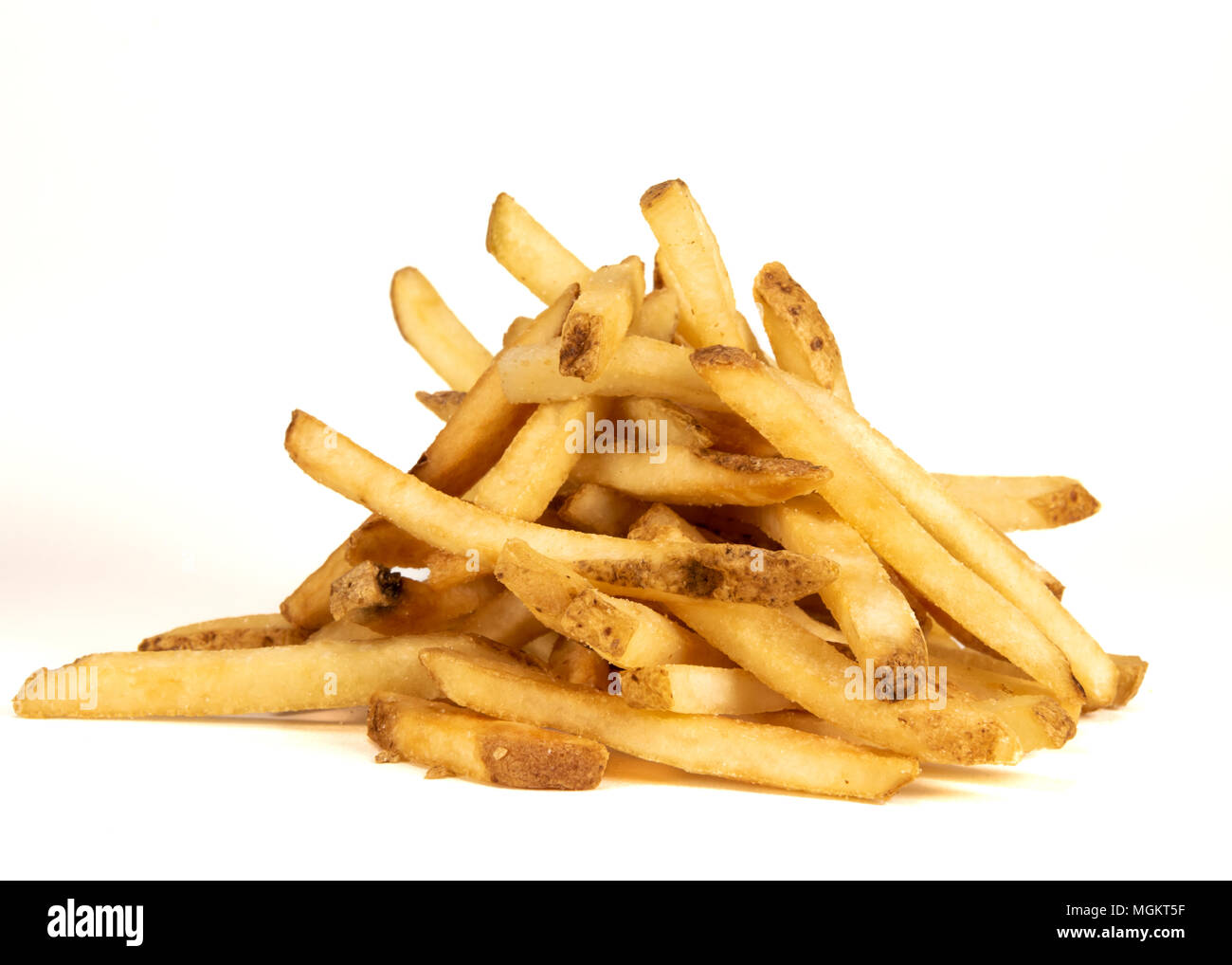 Medium Pile of Fries on White Background Stock Photo - Alamy