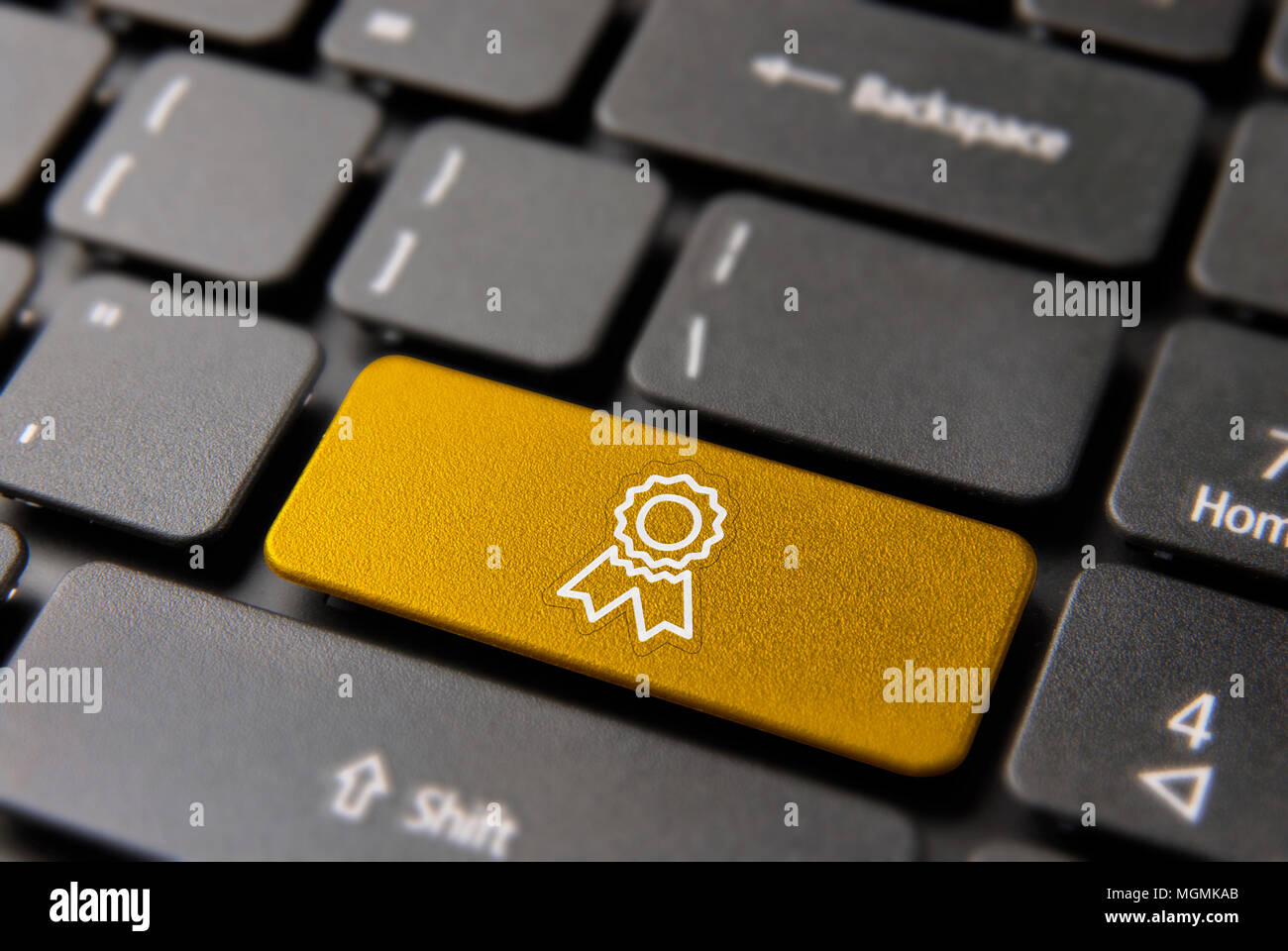 Best business certificate computer button for quality guarantee concept ...