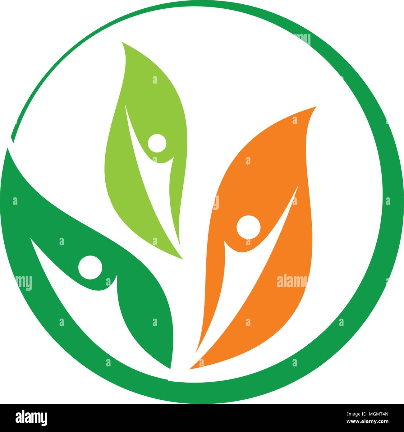Leaf Health Logo Design Template Vector Stock Vector Image & Art - Alamy