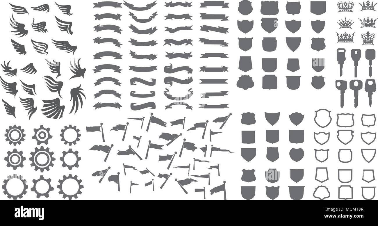 Emblem Template Set Design Template Vector Stock Vector Image & Art - Alamy