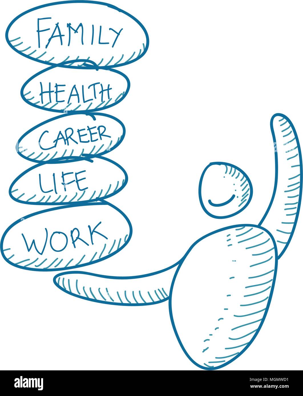 Work Life Balance Template Vector Stock Vector Image & Art - Alamy