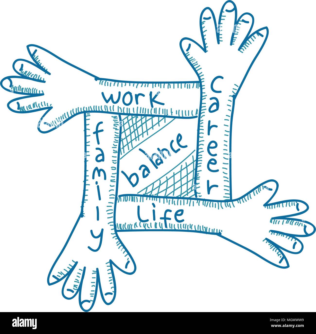 Work Life Balance Template Vector Stock Vector Image & Art - Alamy
