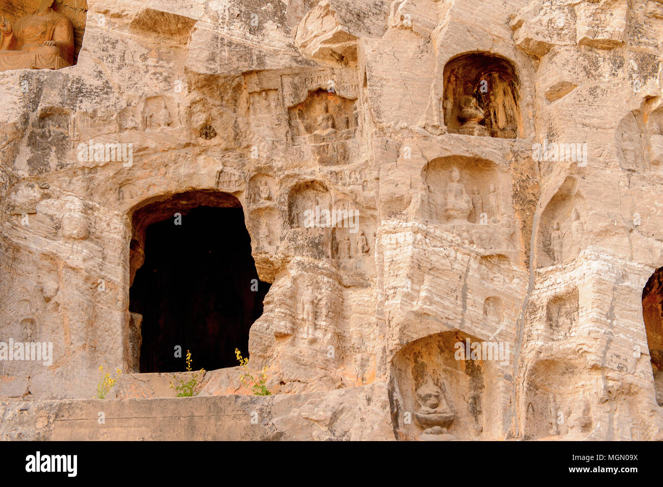Caves at the Longmen Grottoes ( Dragon's Gate Grottoes) or Longmen ...
