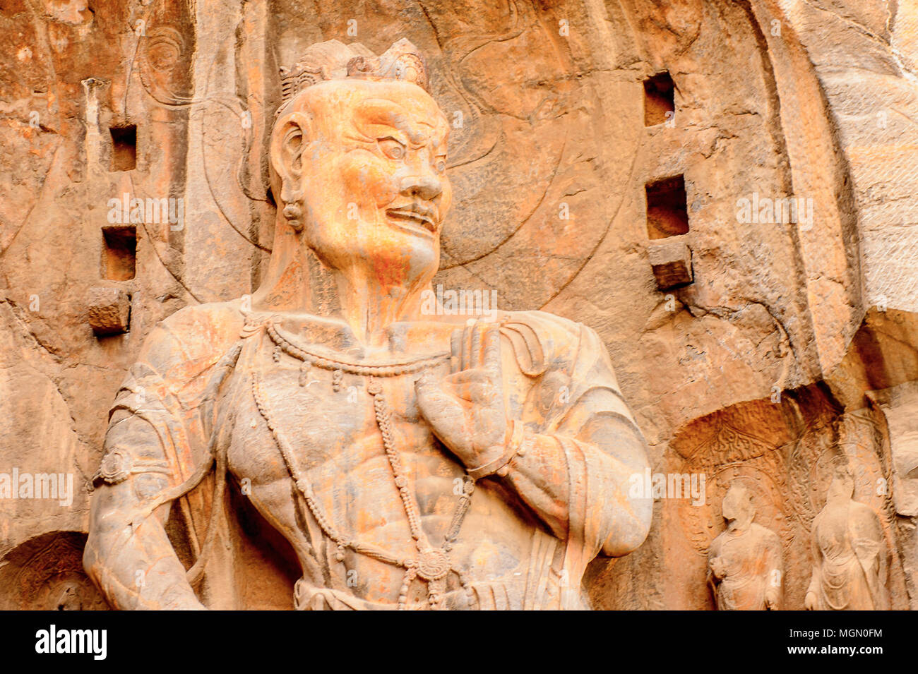 Longmen Grottoes ( Dragon's Gate Grottoes) or Longmen Caves.UNESCO ...