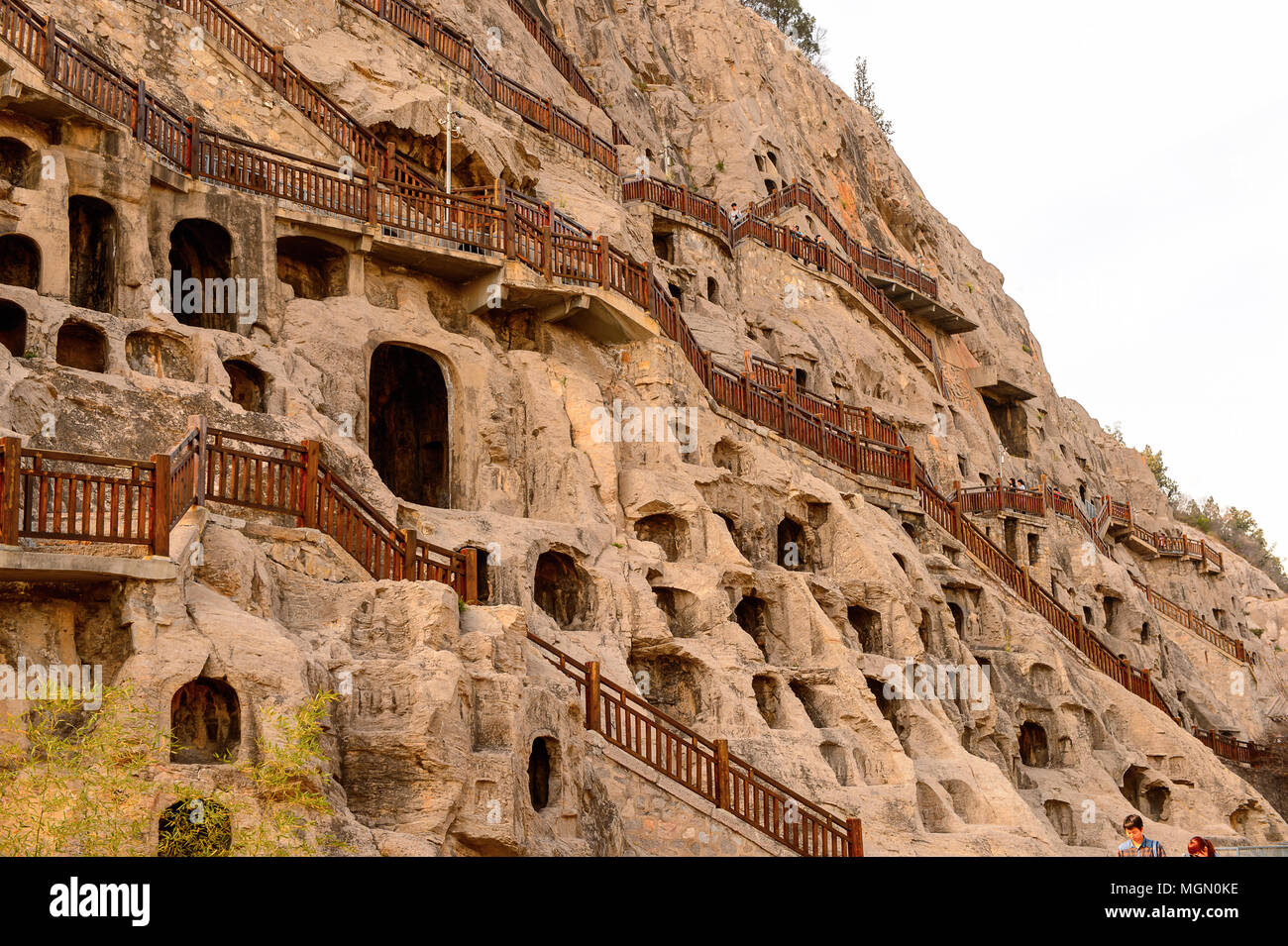 Longmen Grottoes ( Dragon's Gate Grottoes) or Longmen Caves.UNESCO ...