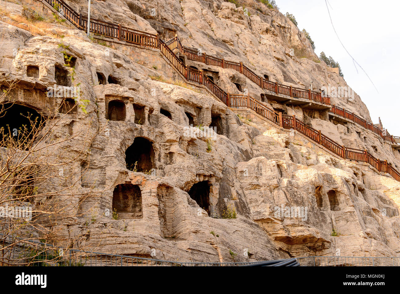 Longmen Grottoes ( Dragon's Gate Grottoes) or Longmen Caves.UNESCO ...
