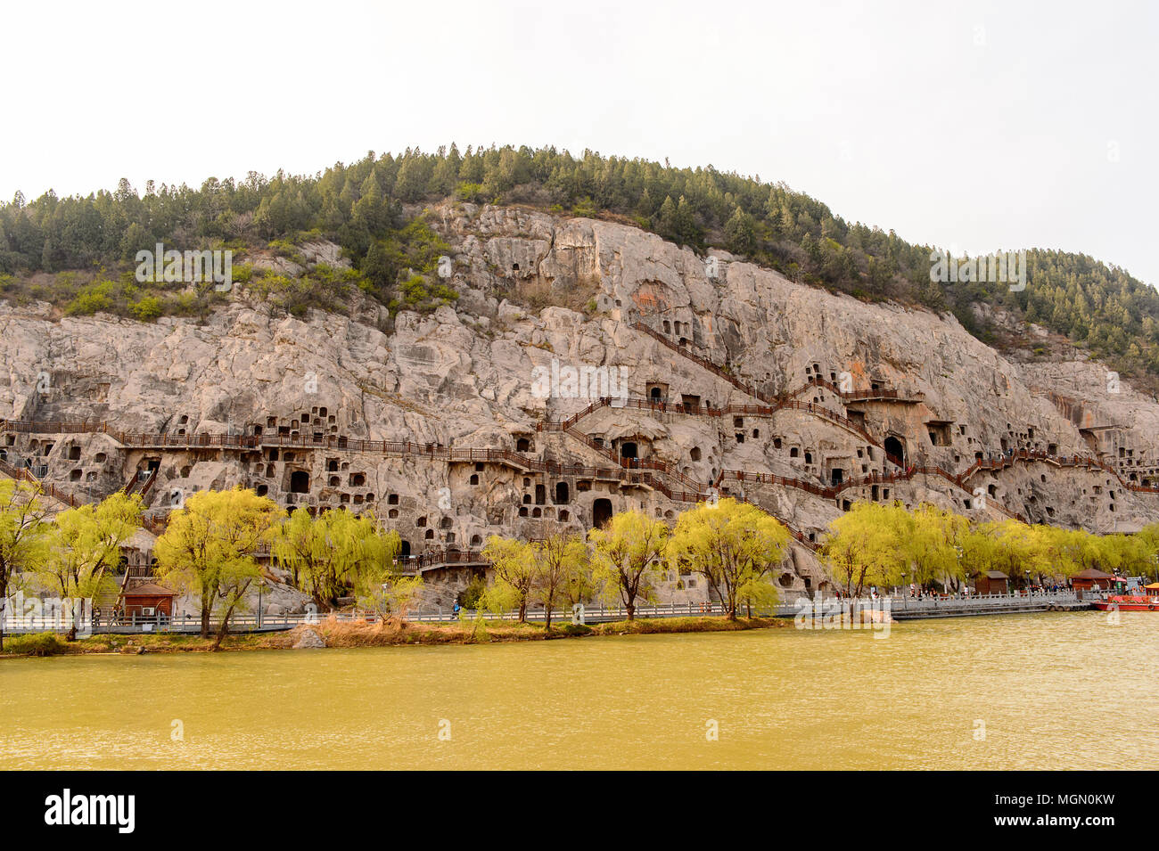 Longmen Grottoes ( Dragon's Gate Grottoes) or Longmen Caves.UNESCO ...