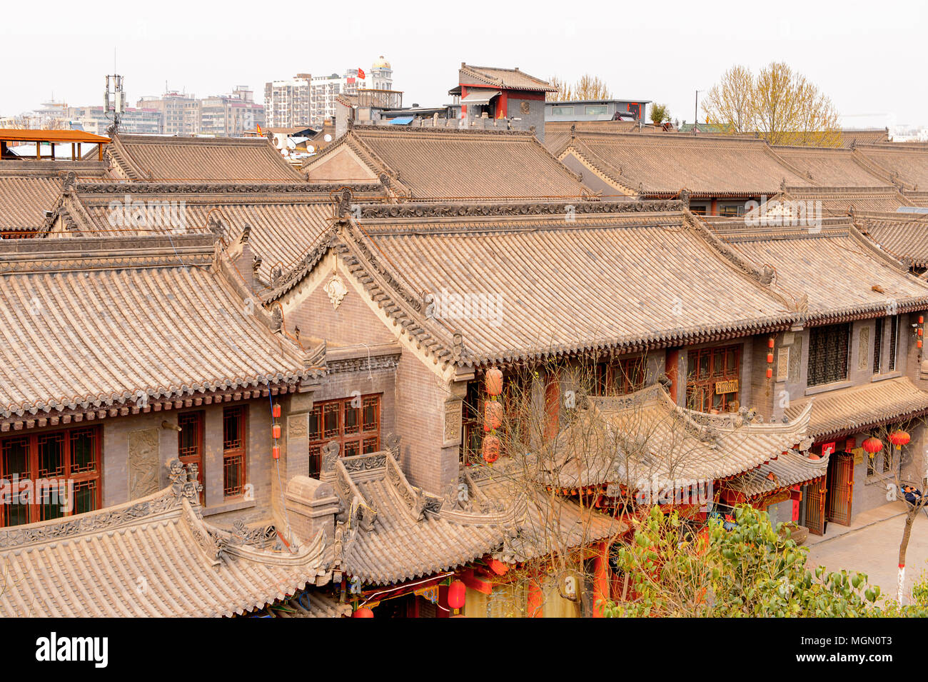 Architecture of Xian, China. Xian is the capital of Shaanxi province ...