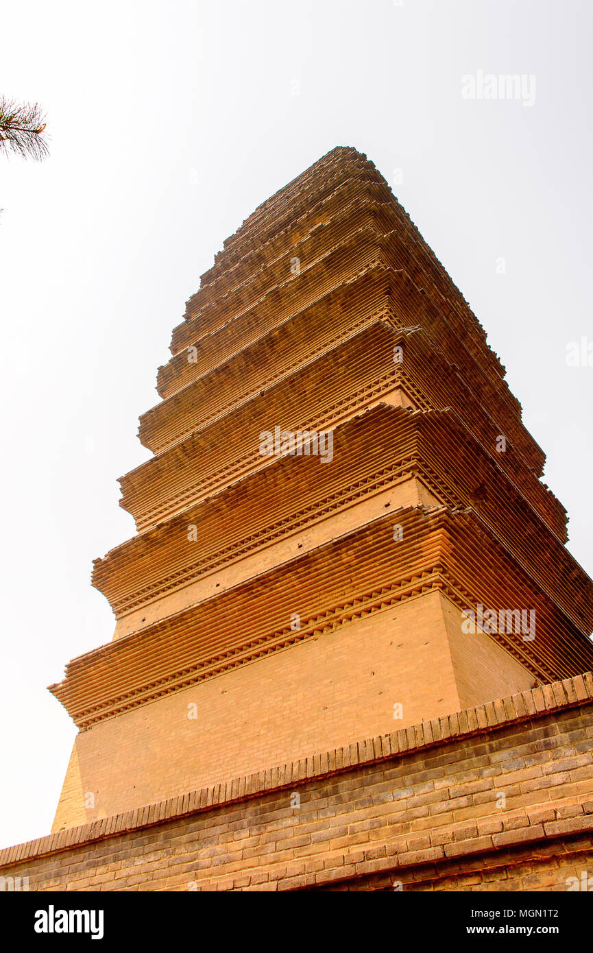 Small (Little) Wild Goose Pagoda, XIan, Shaanxi, China. One of the ...