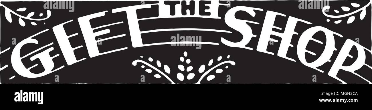 The Gift Shop - Retro Ad Art Banner Stock Vector Image & Art - Alamy