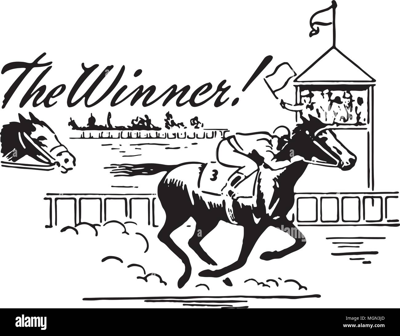 The Winner - Retro Ad Art Banner Stock Vector Image & Art - Alamy