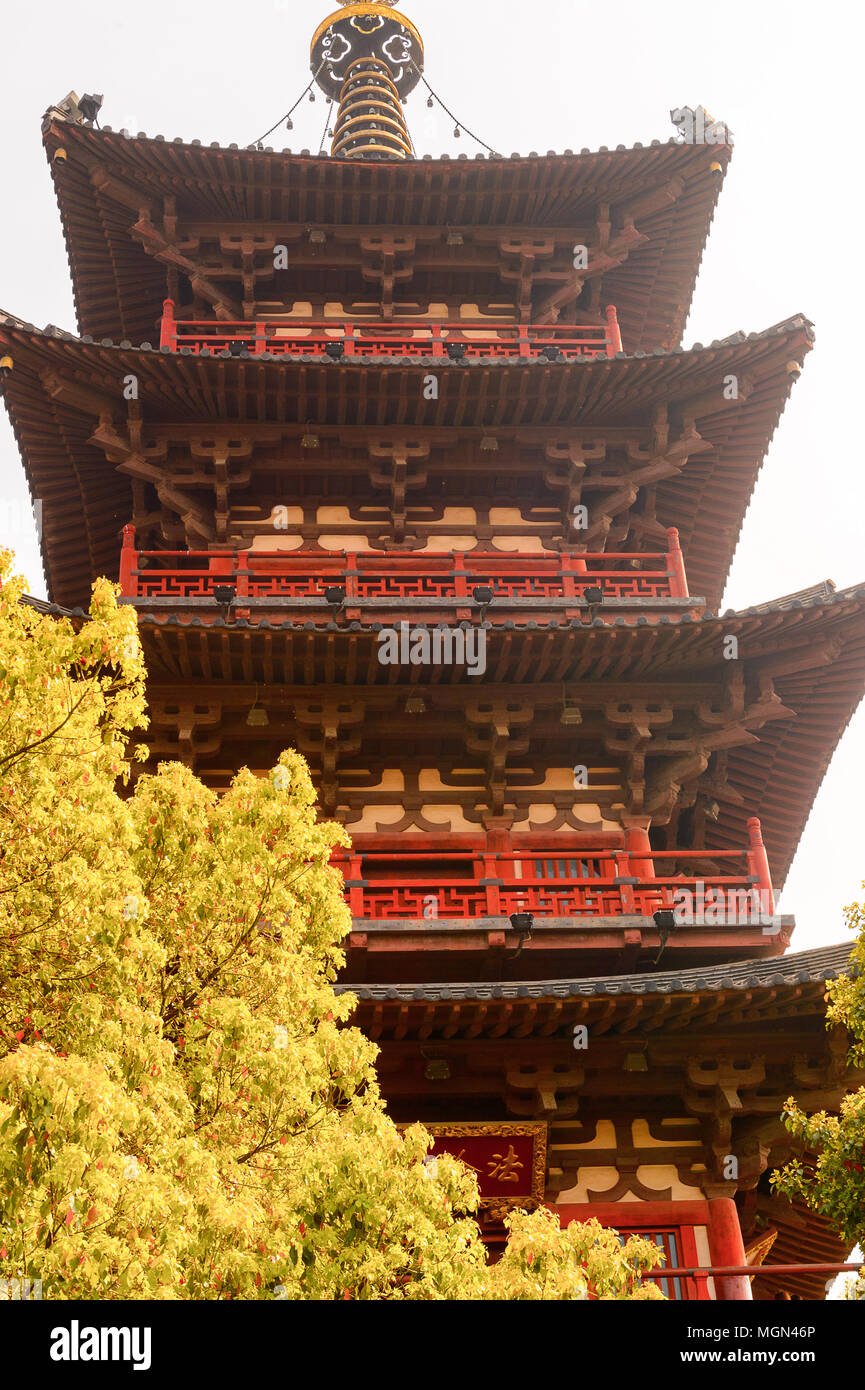 North Temple Pagoda (Beisi Pagoda) at the Bao'en Temple complex in ...
