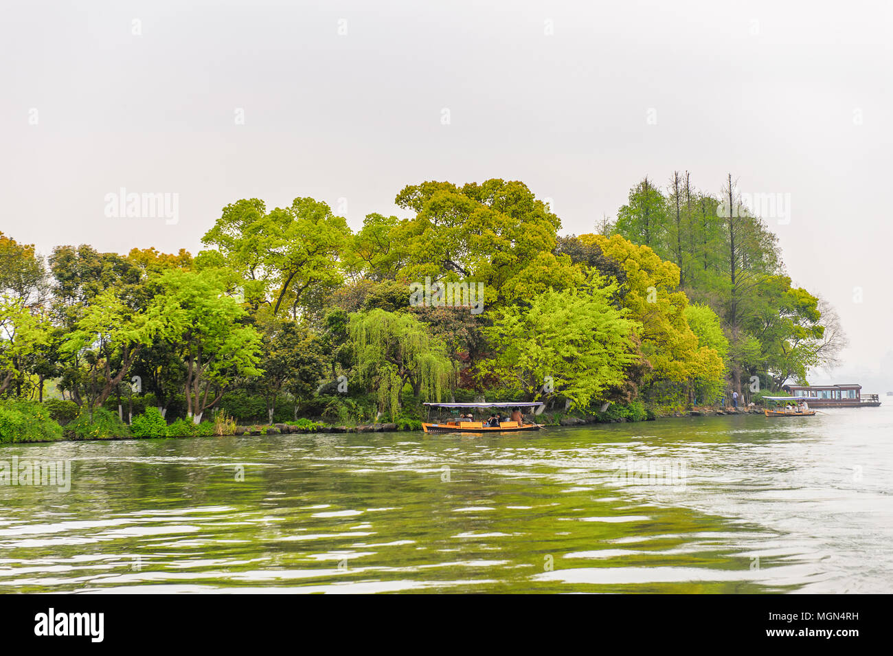 Nature of the West Lake (Xi hu lake) is a freshwater lake in Hangzhou ...