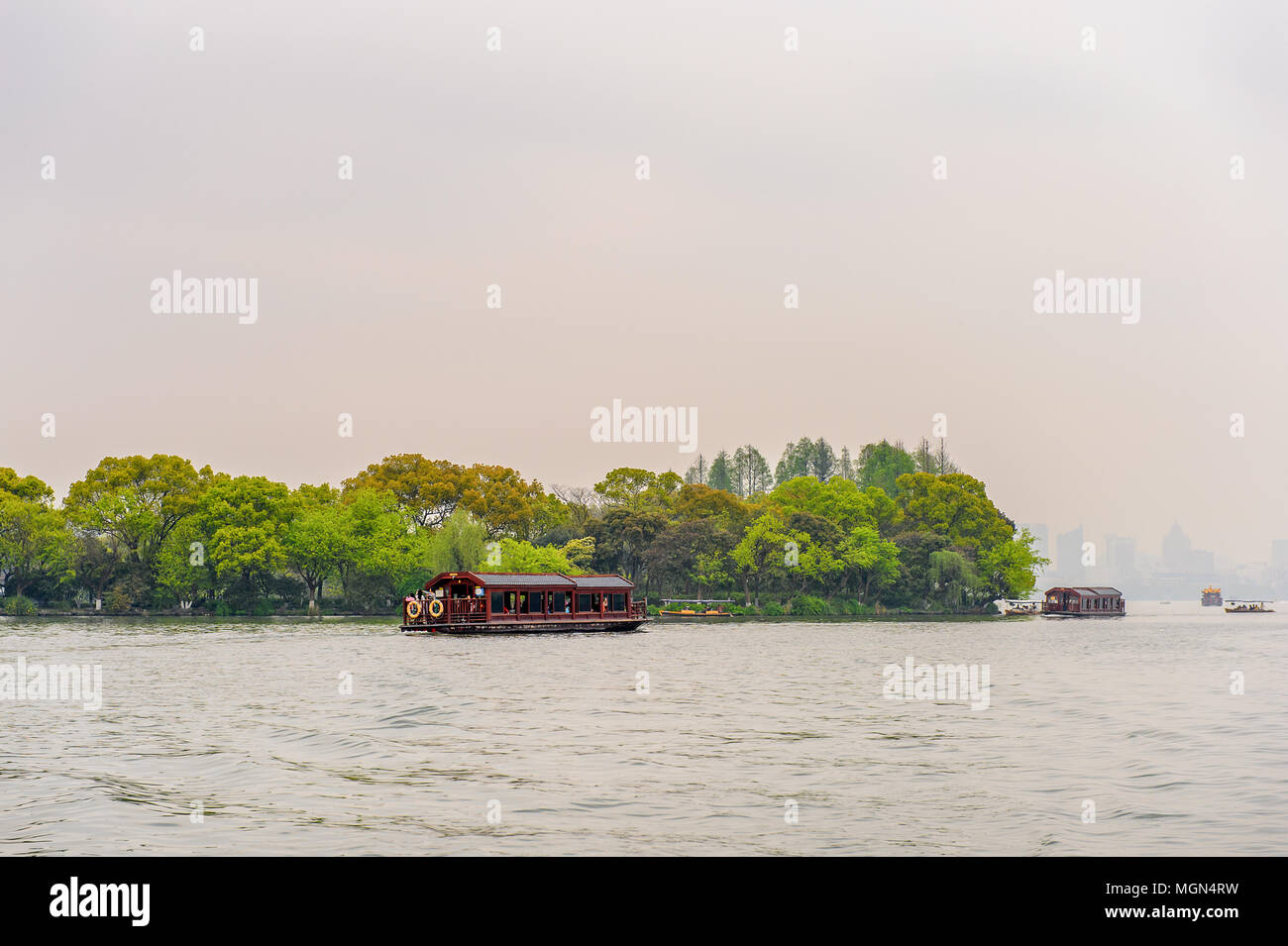 Nature of the West Lake (Xi hu lake) is a freshwater lake in Hangzhou ...