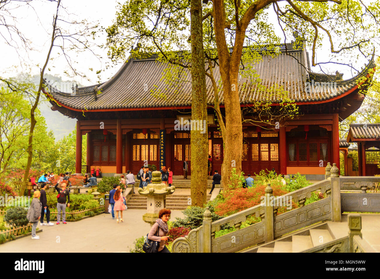 One of the Buddha pagodas at the Lingyin Temple (Temple of the Soul's ...