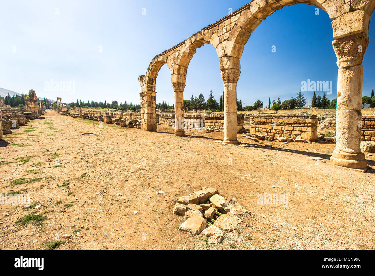 Umayyad city ruins anjar hi-res stock photography and images - Alamy