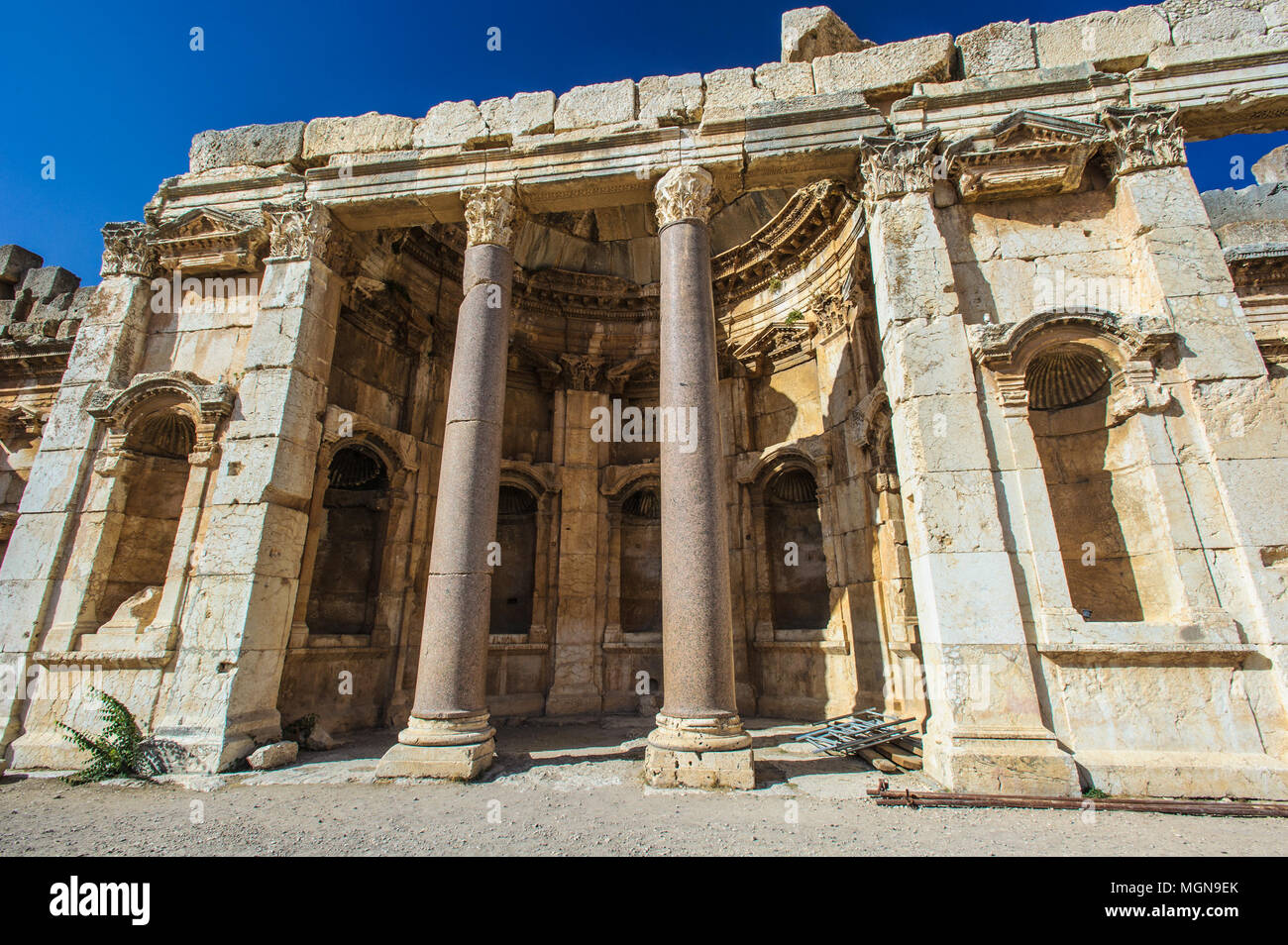 Roman ruins of Baalbek, Lebanon. Heliopolis, the City of the Sun ...
