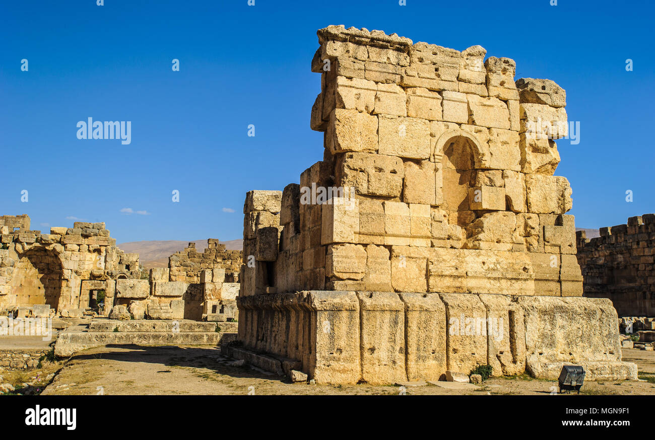 Roman ruins of Baalbek, Lebanon. Heliopolis, the City of the Sun ...