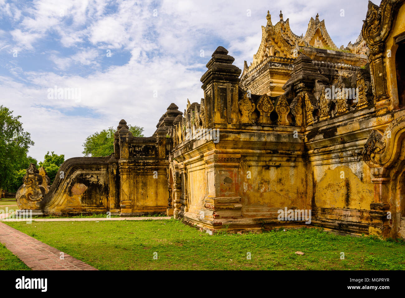 Maha Aung Mye Bom San Monastery complex, Inwa, Mandalay Region, Burma ...