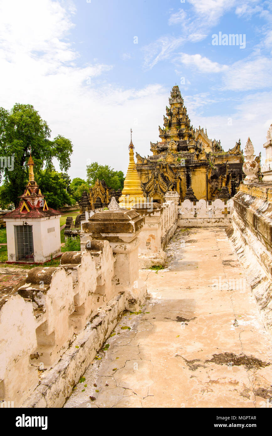 Maha Aung Mye Bom San Monastery complex, Inwa, Mandalay Region, Burma ...