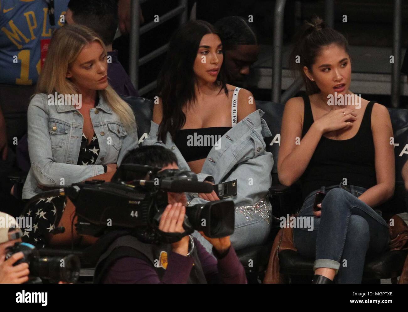 Chantel Jeffries and Jocelyn Chen out at the Lakers game. The Los ...