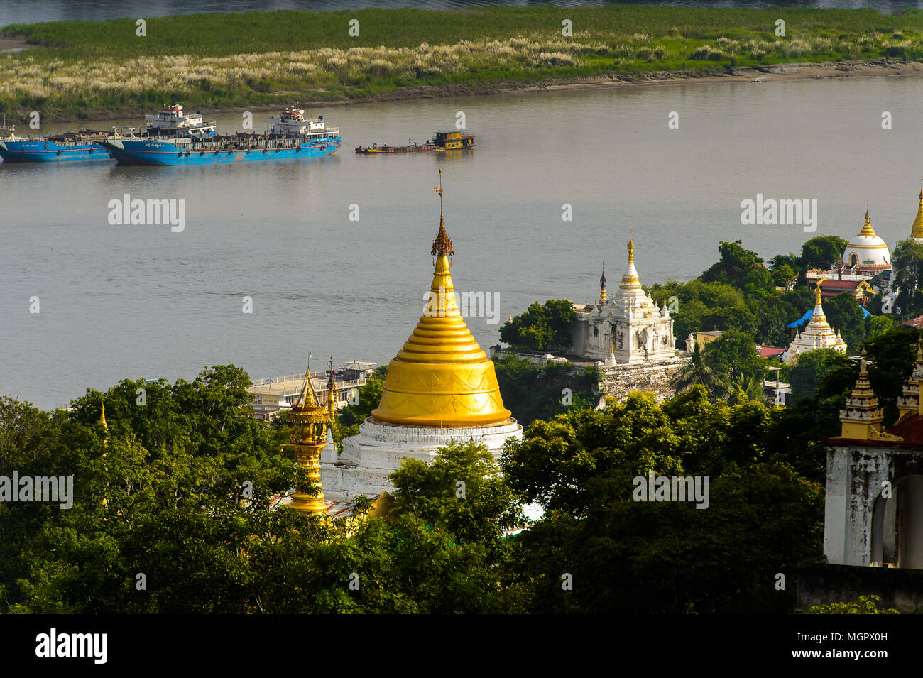 Temple in Sagaing, Myanmar Stock Photo - Alamy