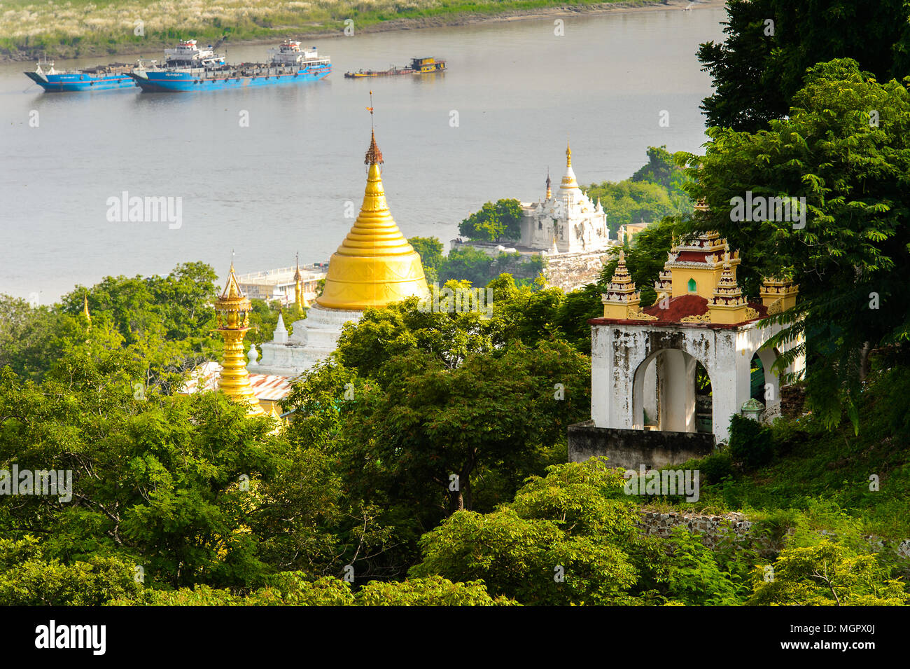 Temple in Sagaing, Myanmar Stock Photo - Alamy