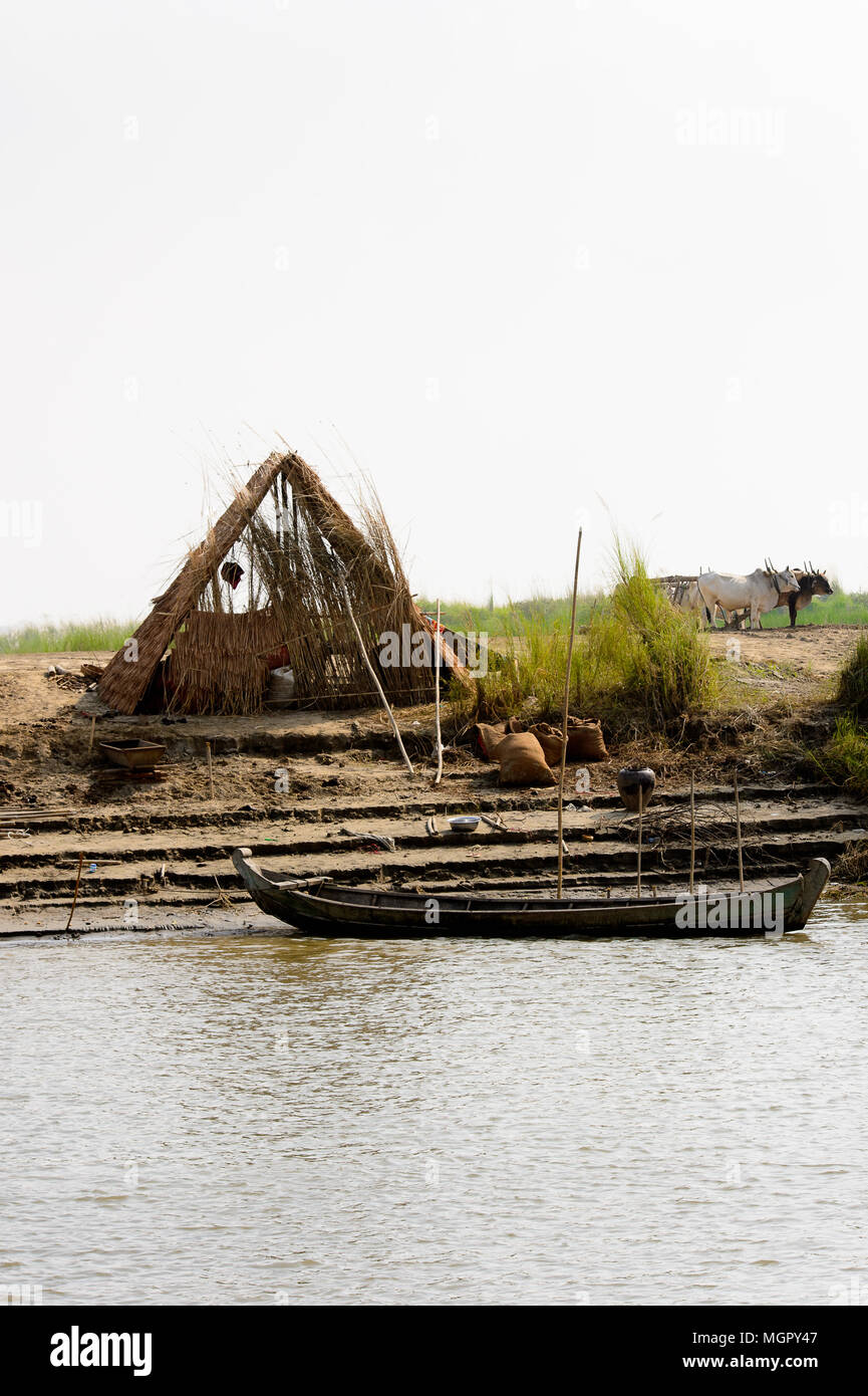 Nature of the Irrawaddy River, Myanmar. It's largest rive and most ...