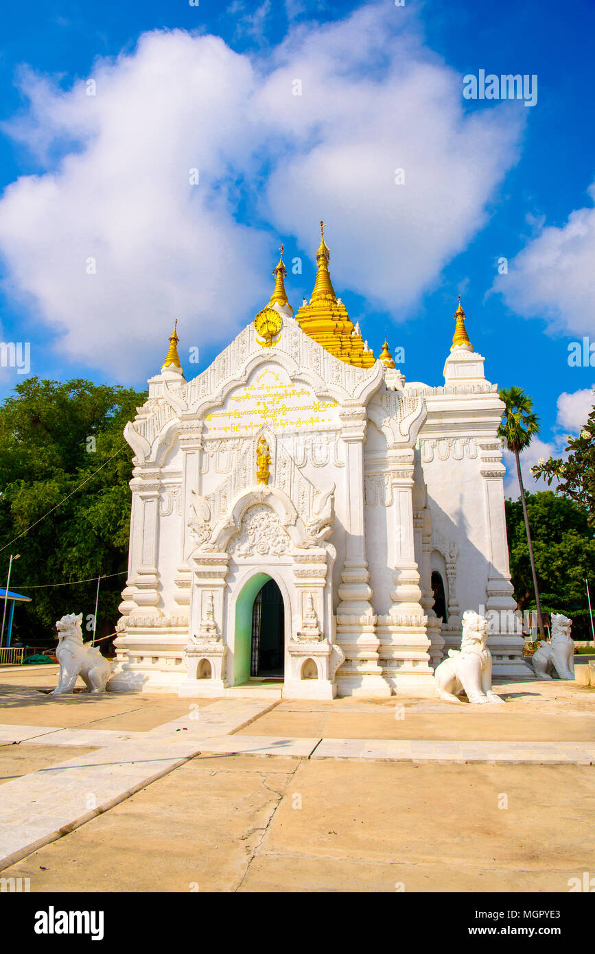 Sat Taw Tar Pagoda, one of the attractions of Mingun, Sagaing Region ...