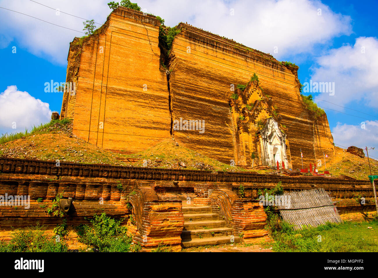 Mingun Pahtodawgyi site, is an incomplete monument stupa, begun by King ...