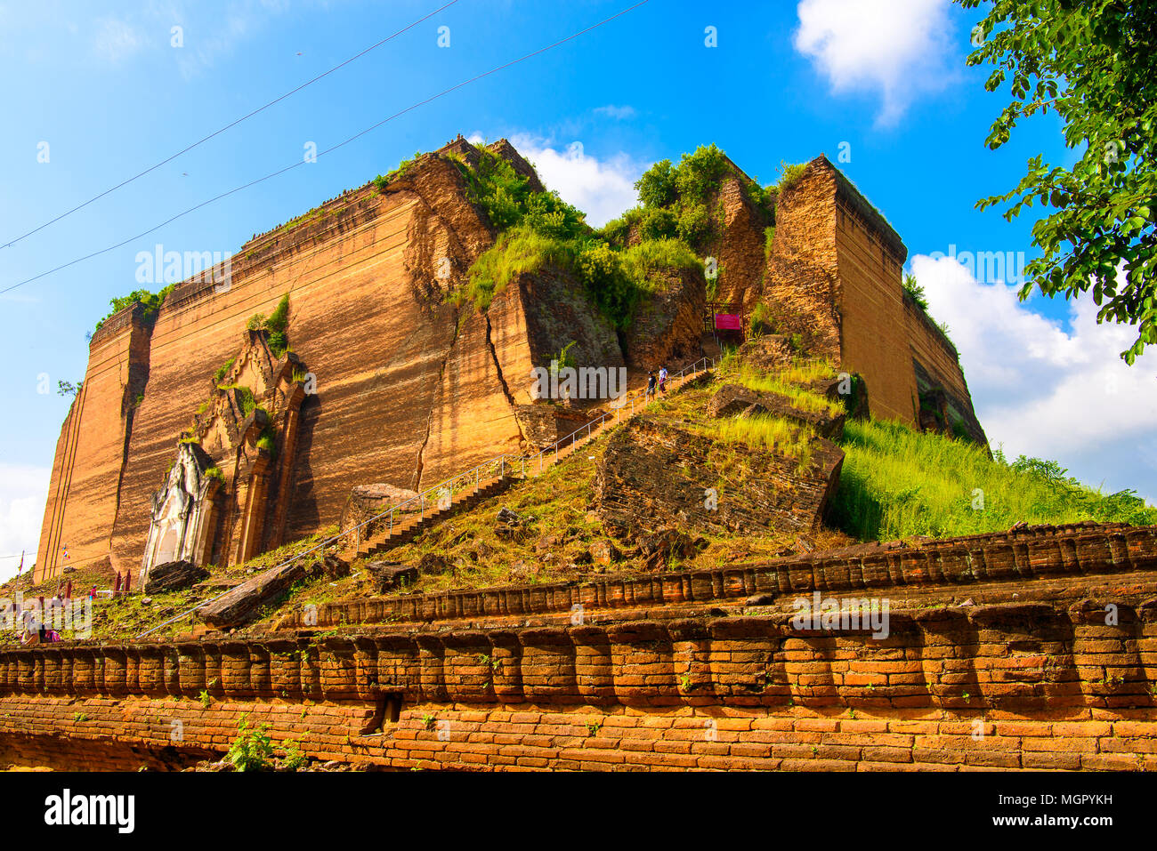 Mingun Pahtodawgyi site, is an incomplete monument stupa, begun by King ...