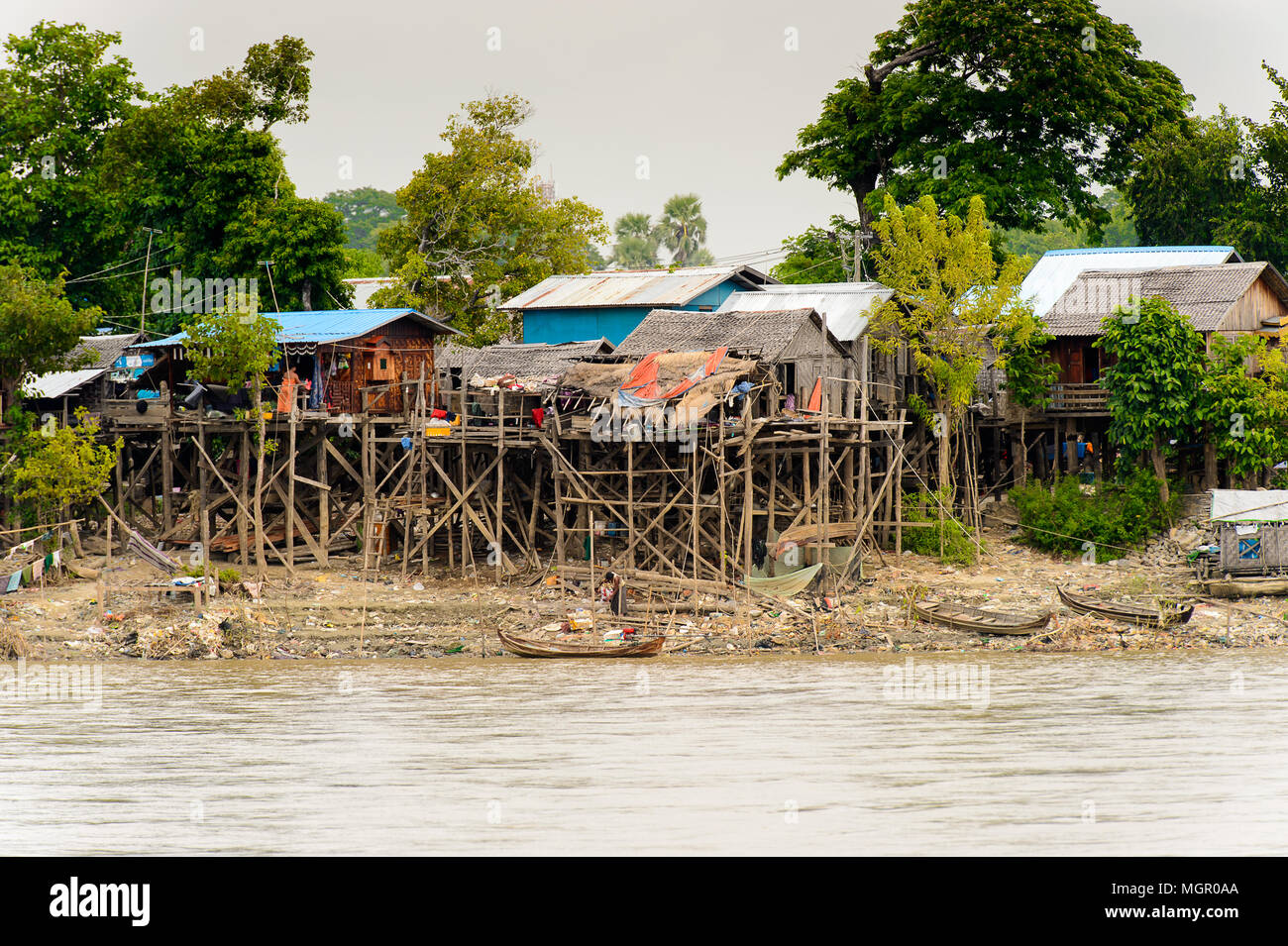Nature of the Irrawaddy River, Myanmar. It's largest rive and most ...