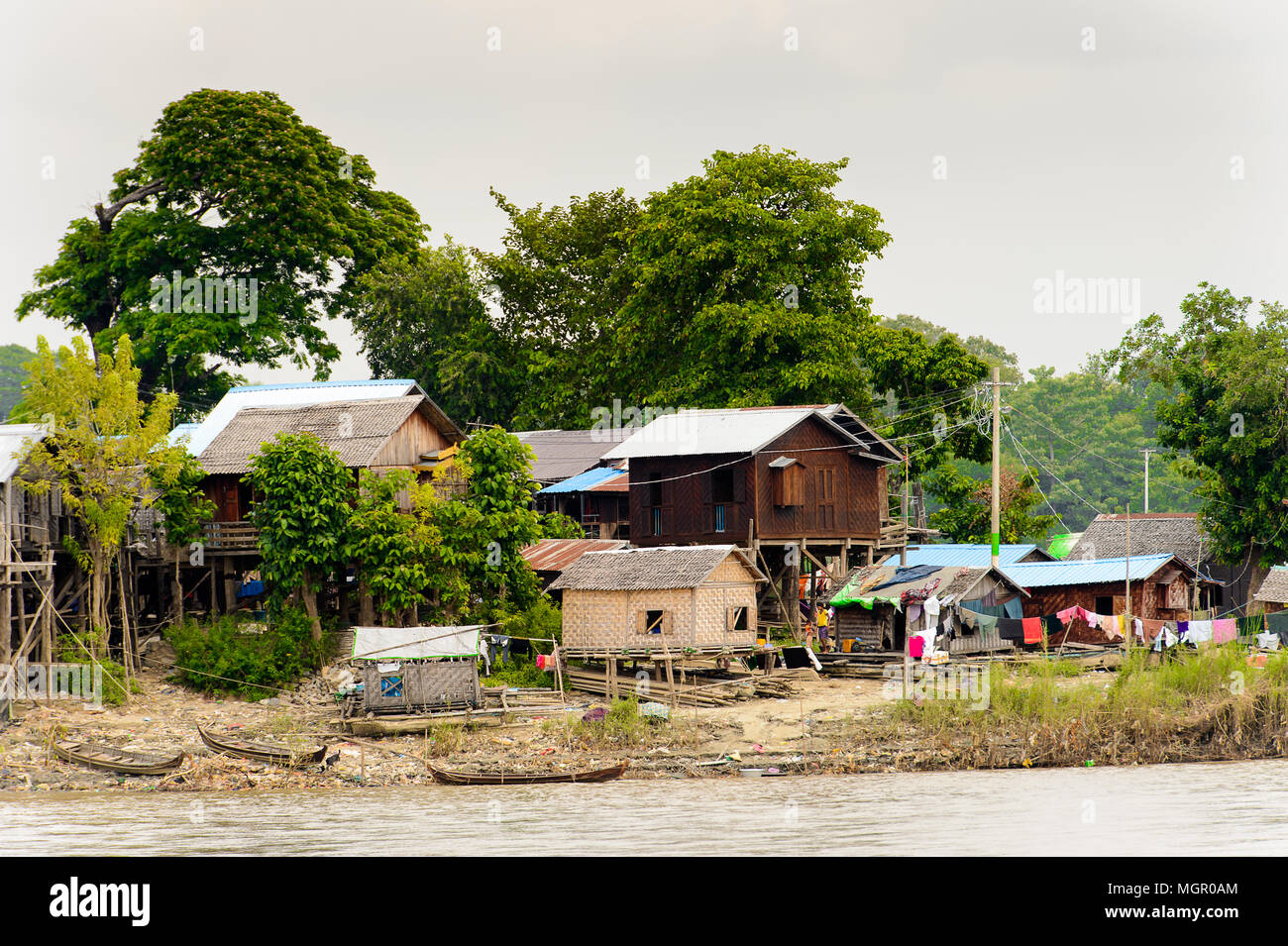 Nature of the Irrawaddy River, Myanmar. It's largest rive and most ...