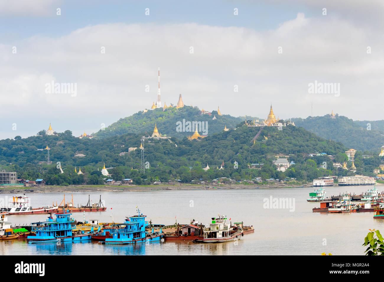 Beautiful view of Sagaing, Myanmar Stock Photo - Alamy