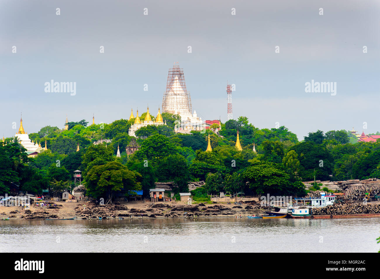 Beautiful view of Sagaing, Myanmar Stock Photo - Alamy