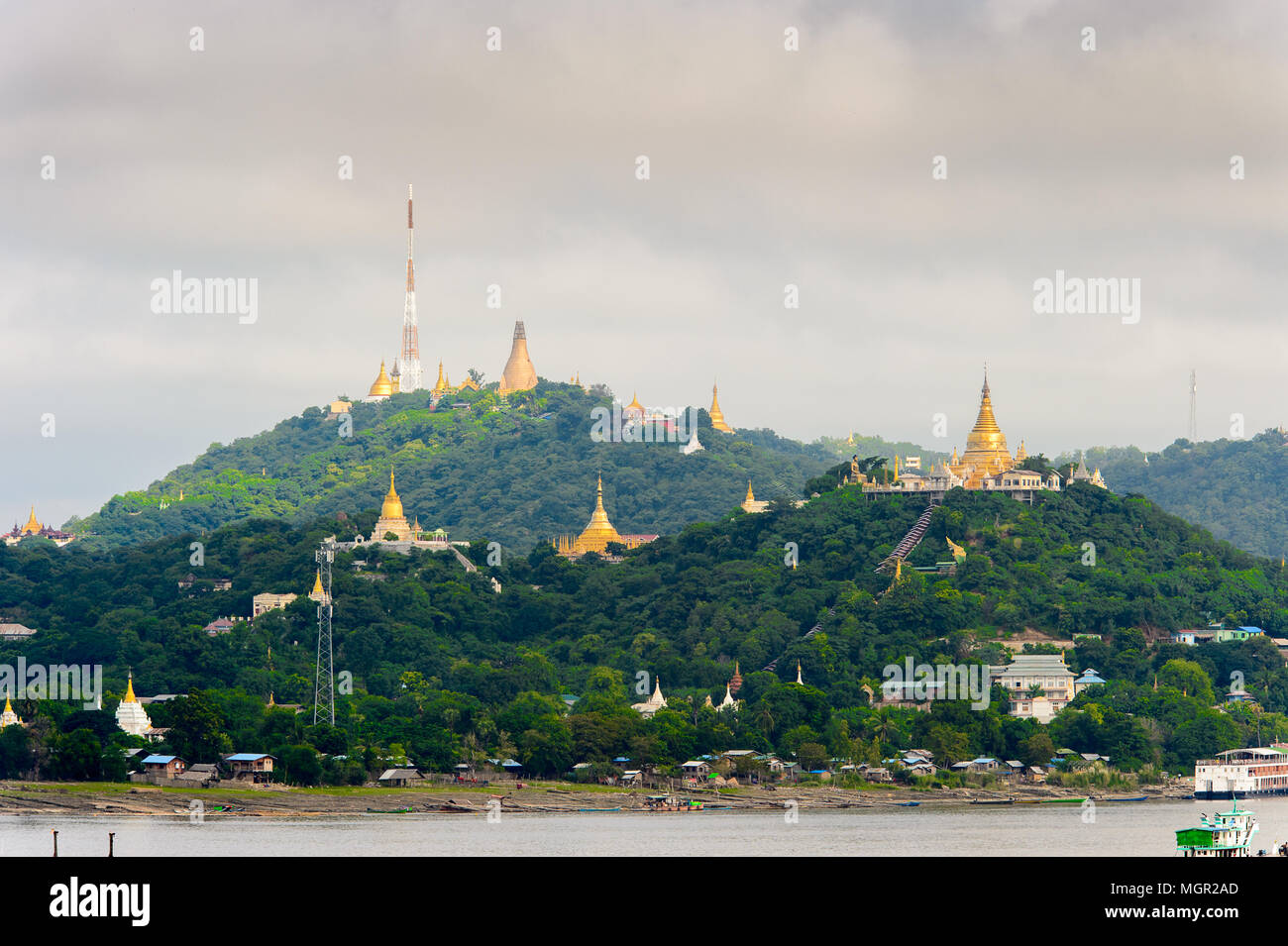 Beautiful view of Sagaing, Myanmar Stock Photo - Alamy
