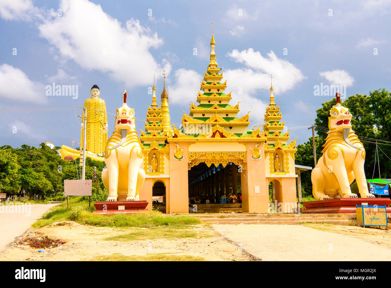Maha Bodhi Ta Htaung ('a thousand great Bo trees'), a famous Buddhist ...