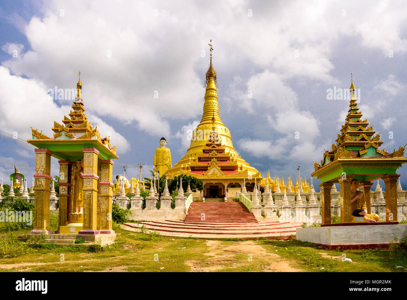 Maha Bodhi Ta Htaung ('a thousand great Bo trees'), a famous Buddhist ...