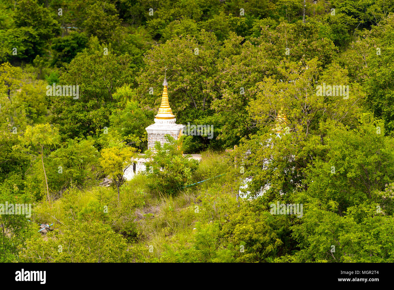 Maha Bodhi Ta Htaung ('a thousand great Bo trees'), a famous Buddhist ...