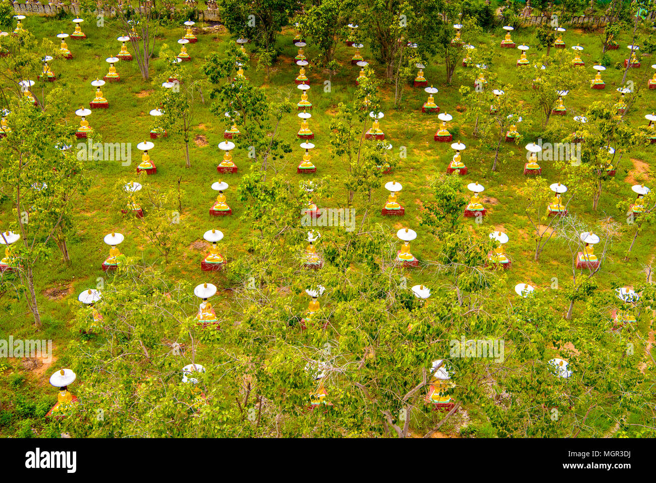 Maha Bodhi Ta Htaung ('a thousand great Bo trees'), a famous Buddhist ...