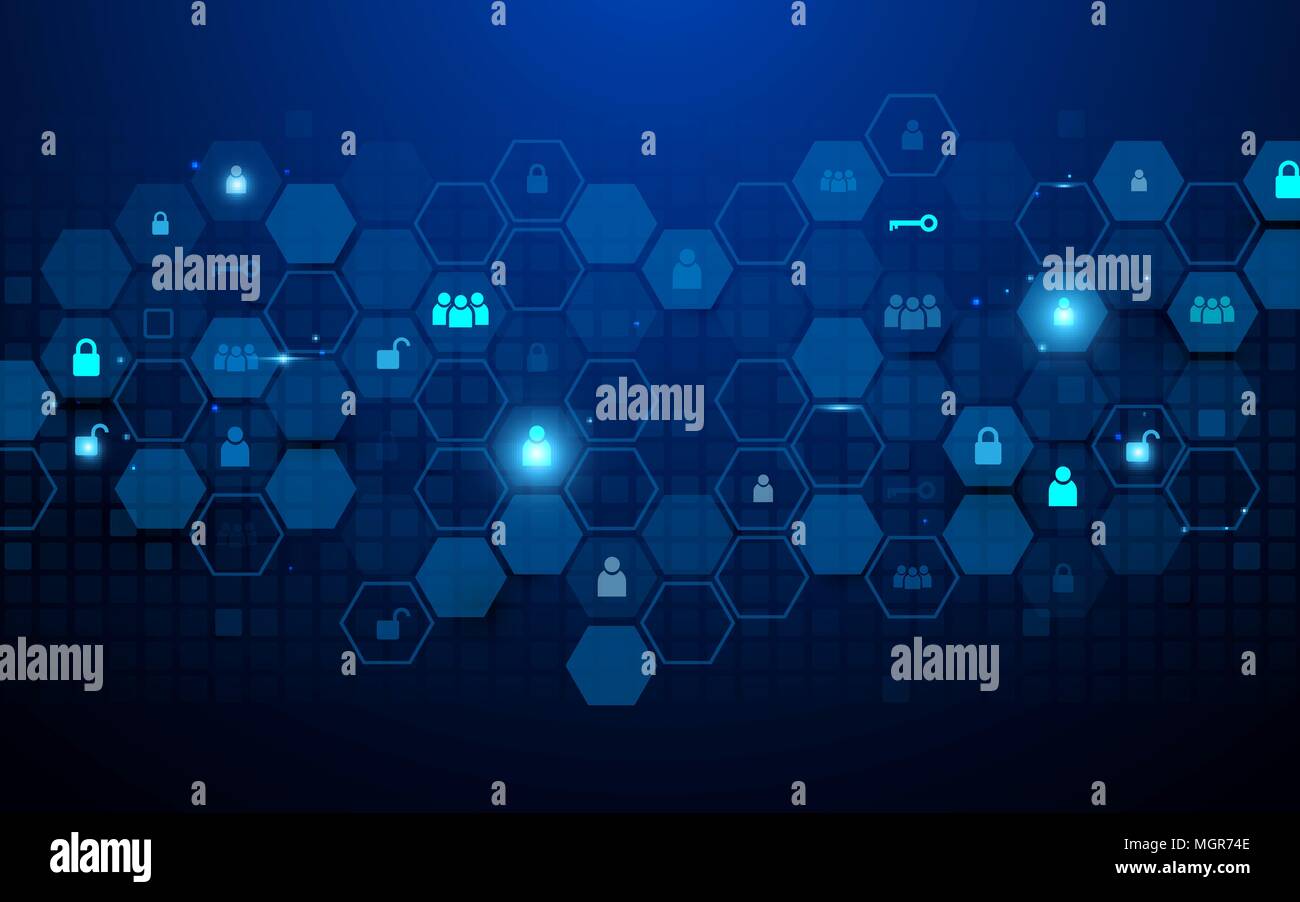 Abstract technology and Social communications icons concept. Abstract ...