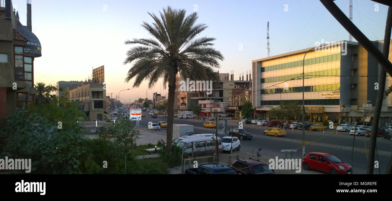 photo of the city of Baghdad, and shows where residential complexes and ...